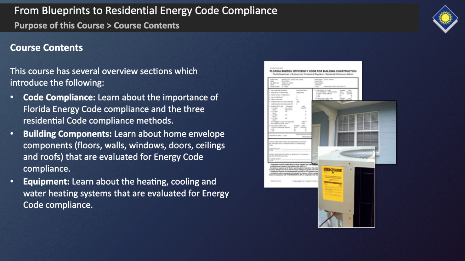 From Blueprints to Residential Energy Code Compliance – FSEC® Courses
